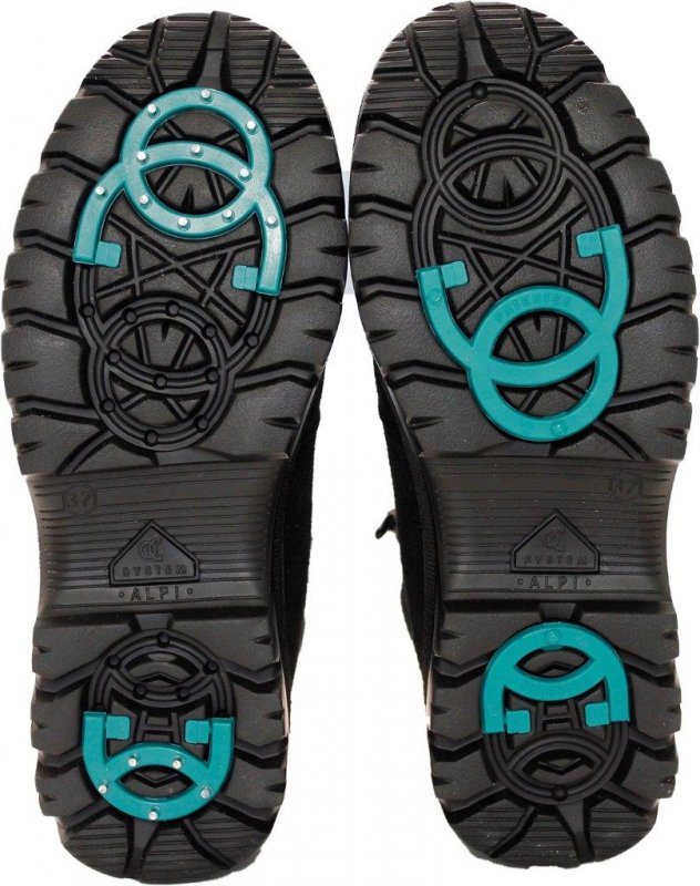 Rosa Negra Vinterboots Skinn Dam / Utfällbara Dubbar / Svart